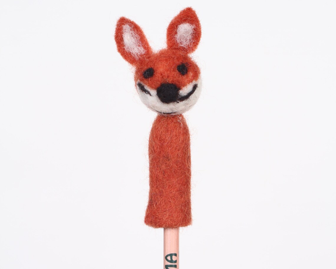 100% Handmade Felt Wool Pencil Toppers Animal Pencil Toppers - Etsy UK