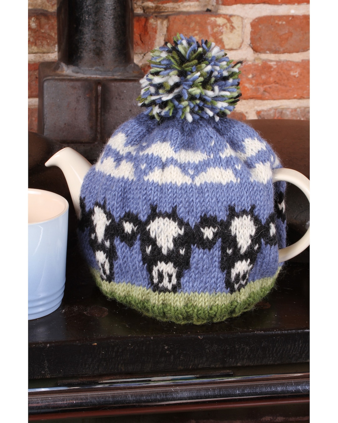 Dairy Cow Tea Cosy, 100% Wool Hand Knit Tea Cosy, Fleece Lined Tea Cozy ...