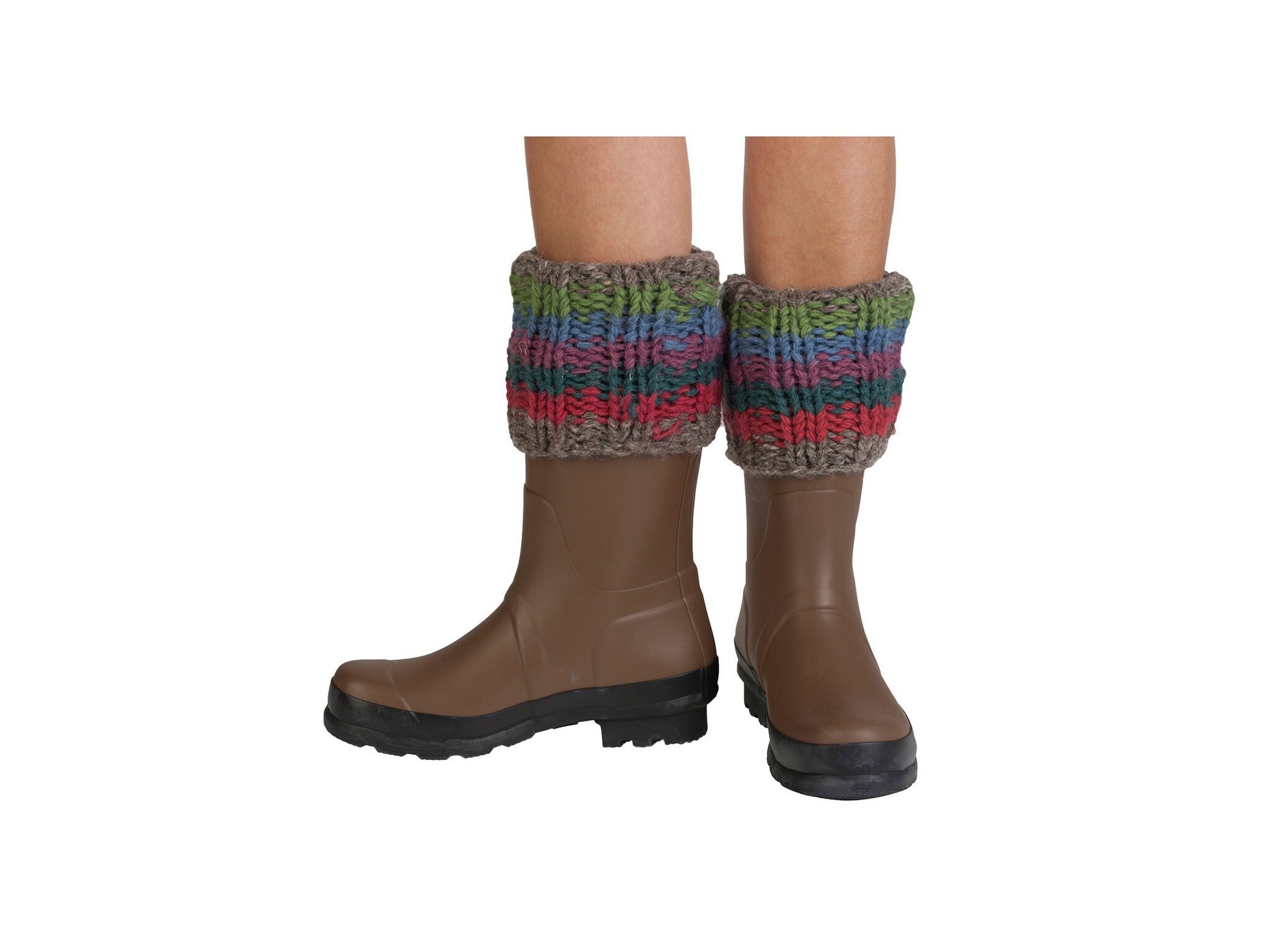 Hand Knitted Striped Welly Socks 100% Wool Fair Trade - Etsy UK