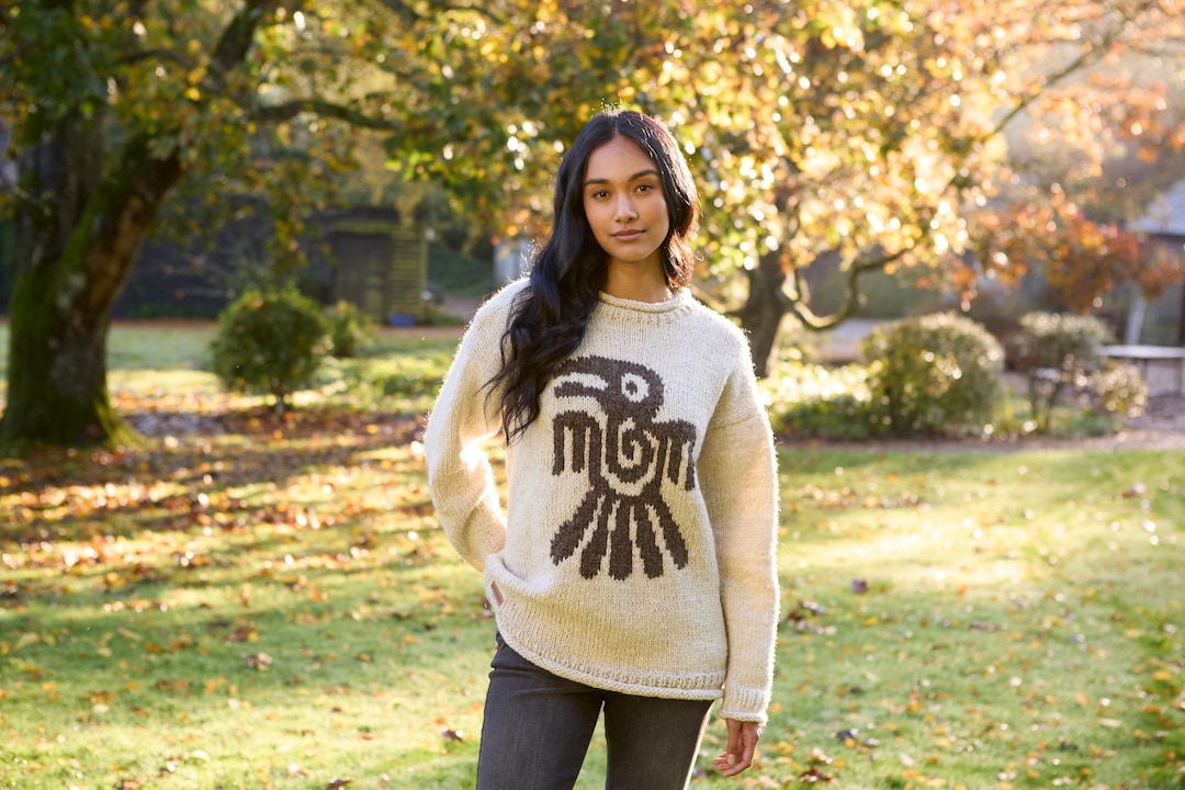 Pachamama Bird Sweater - Thunderbird Jumper - Motif Jumper - Retro ...