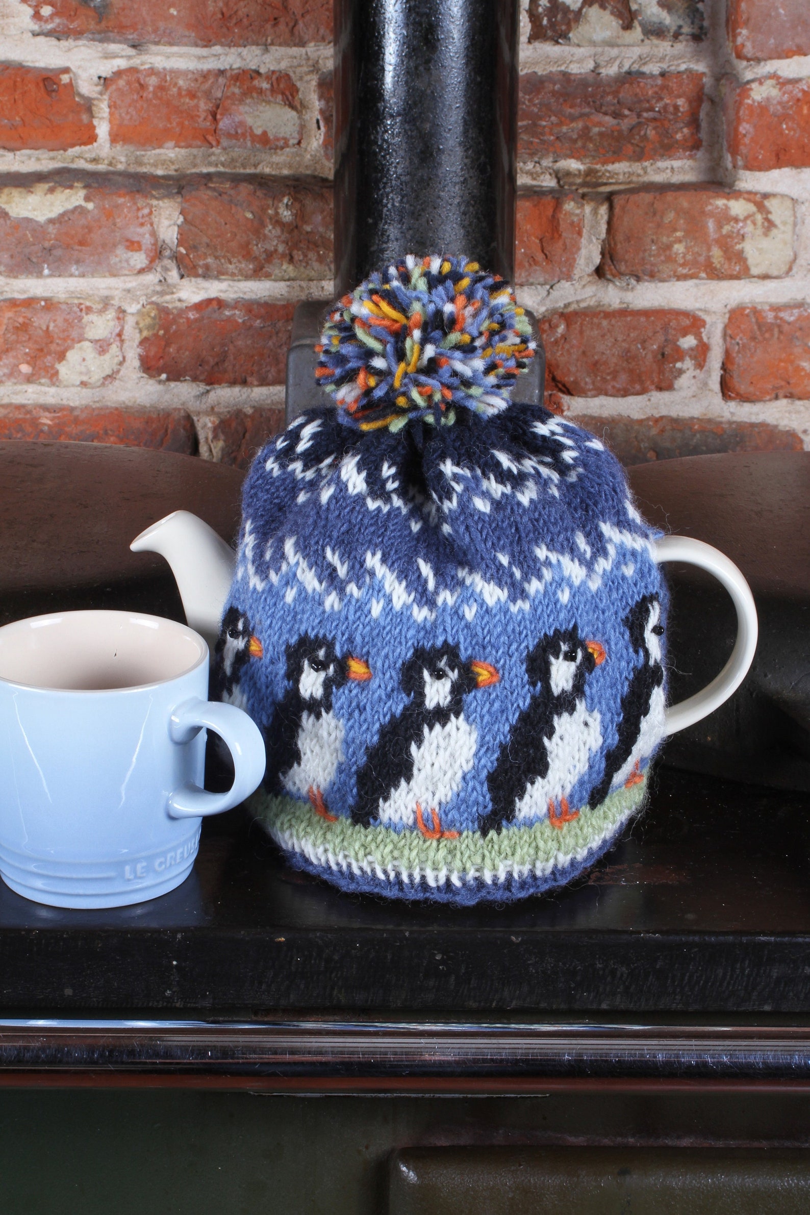 Puffin Tea Cosy Hand Knit Wool Puffin Cozy Puffin Pot Warmer Teapot ...