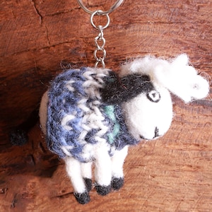 Tank Top Sheep Keyrings - Fluffy Sheep Family - Felted Friends - Sheep ...