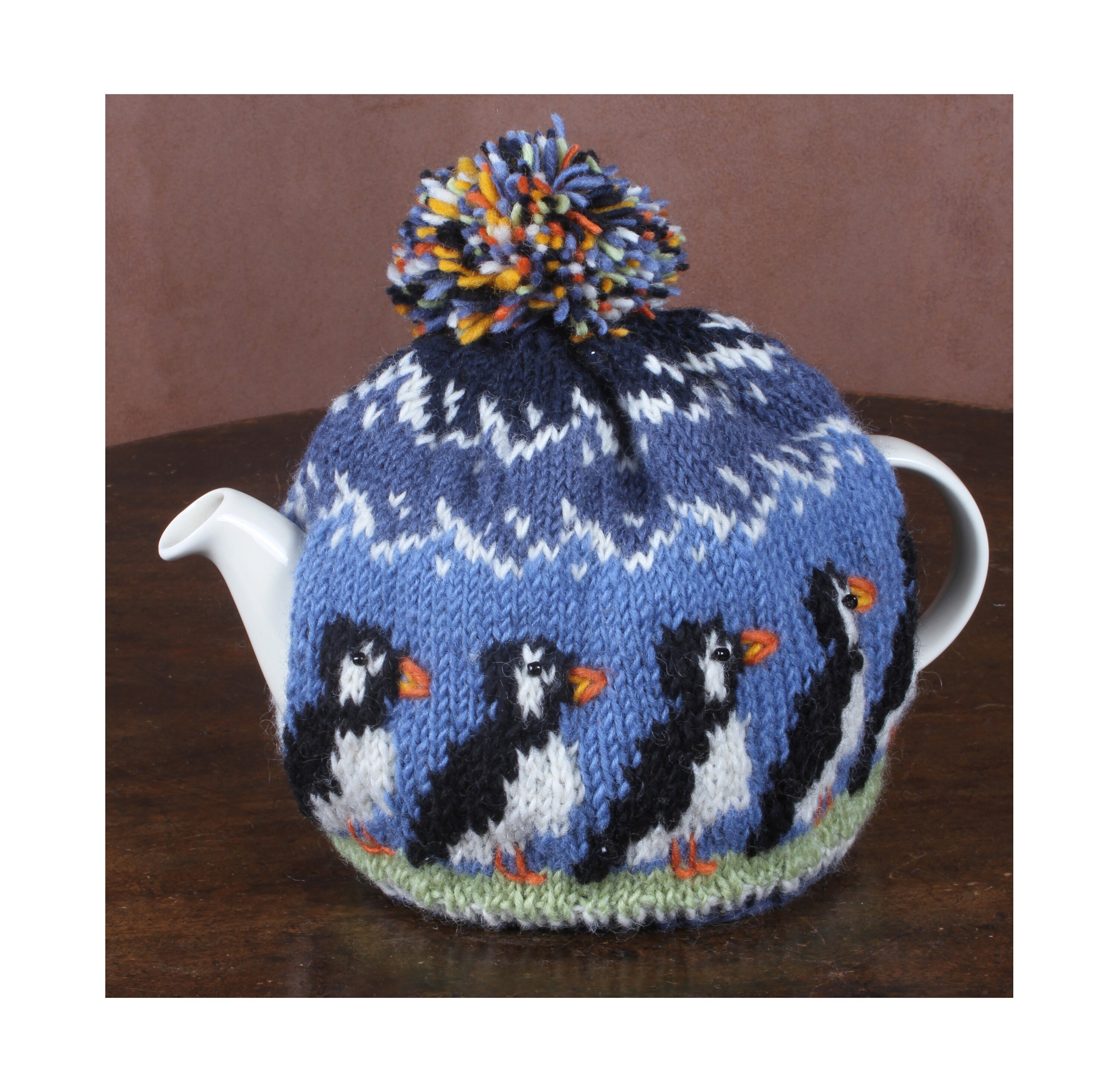 Puffin Tea Cosy Hand Knit Wool Puffin Cozy Fair Trade | Etsy