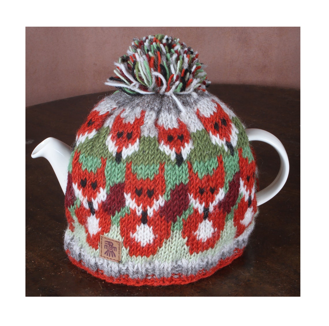 Fox Tea Cosy Hand Knit 100% Wool Handmade Tea Cozy Pot - Etsy UK