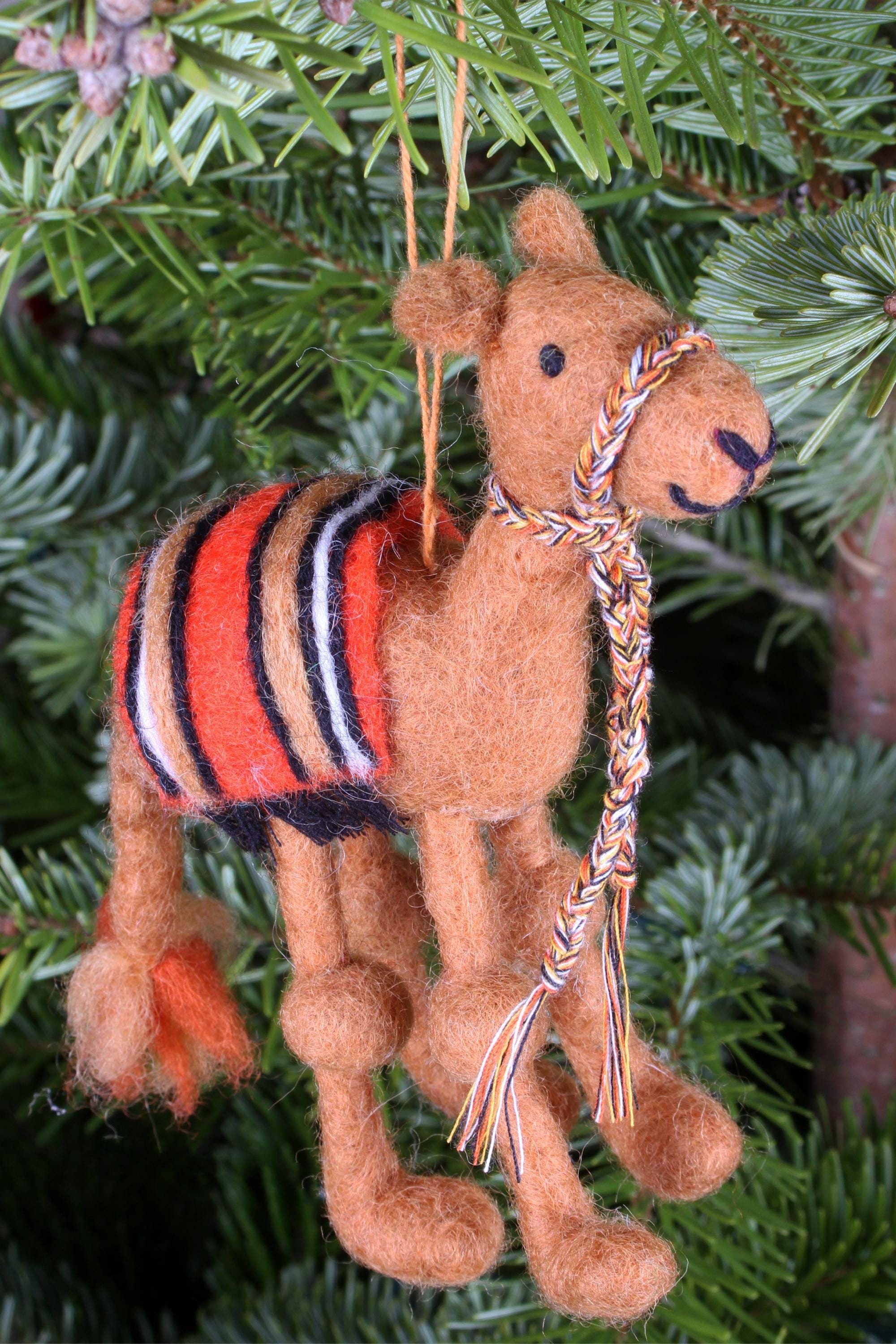 Hand Felted Camel Christmas Decoration - Christmas Tree Ornament ...