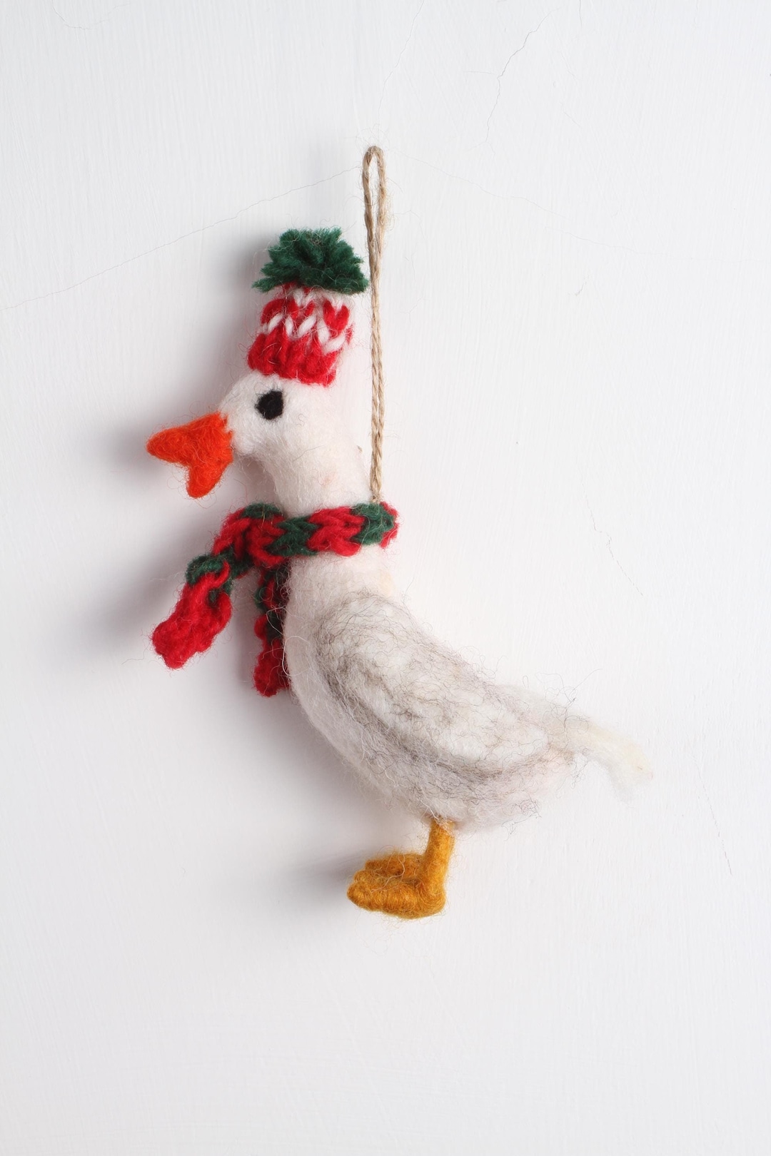 Duck Christmas Decoration - Christmas Duck Decorations - Knitted Duck ...