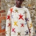 Bright Starfish Sweater - Hand Knitted Jumper - Multicoloured - Retro ...