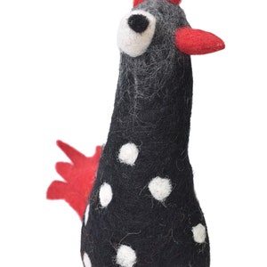 Funky Chicken Decoration - Hand Felted Chicken Ornament - Spring - Cute ...