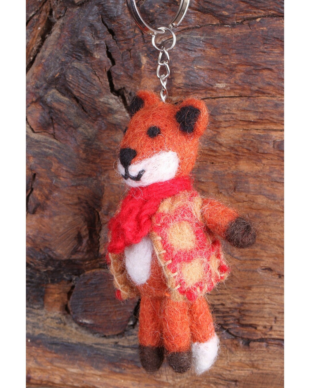 Fox Keyring - Hand Felted Fancy Mr Fox Keychain, Cute Animal Handbag ...