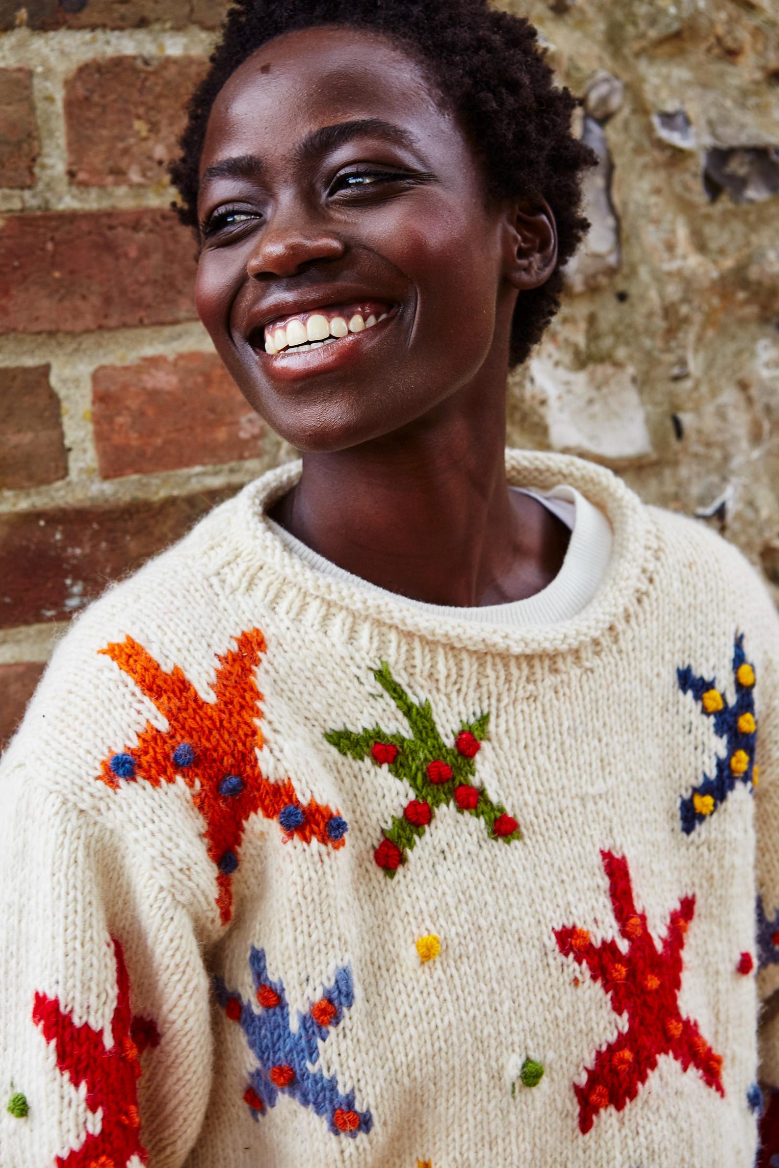 Bright Starfish Sweater - Hand Knitted Jumper - Multicoloured - Retro ...