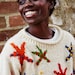 Bright Starfish Sweater - Hand Knitted Jumper - Multicoloured - Retro ...