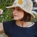 Women's Hemp & Cotton Summer Hat - Daisy Hat - Sunflower Hat ...