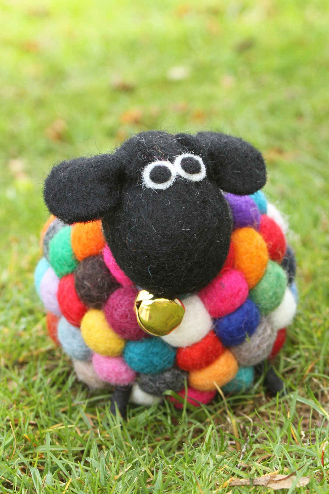 Big Felt Bobbly Sheep - Multicoloured, White Lamb, Herdwick Sheep - 100 ...