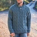 Mens Cable Knit Jumper - Blue Knit Sweater - Mens Cable Knit Jumper ...