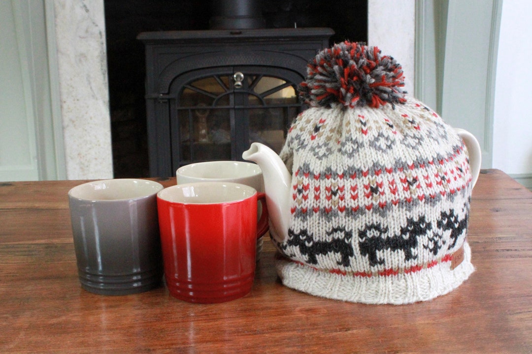 Cat Tea Cosy - 100% Wool - Knit Tea Cosy - Cat Decor - Kitty Tea Cosy ...