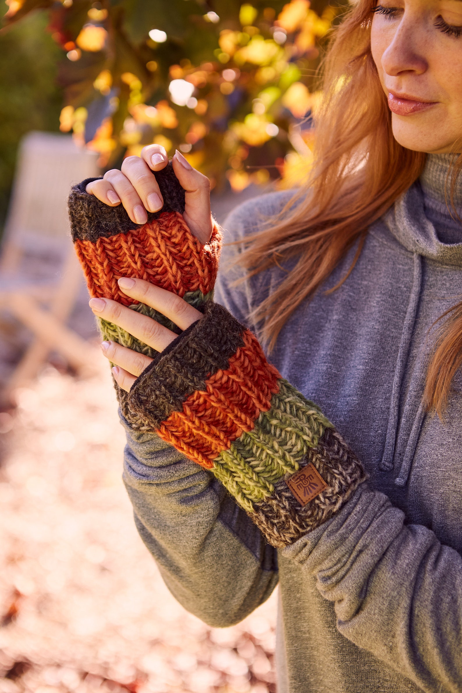 Women's Ombre Earth Knitted Hat - Earthy Knitwear - Knitted Orange ...