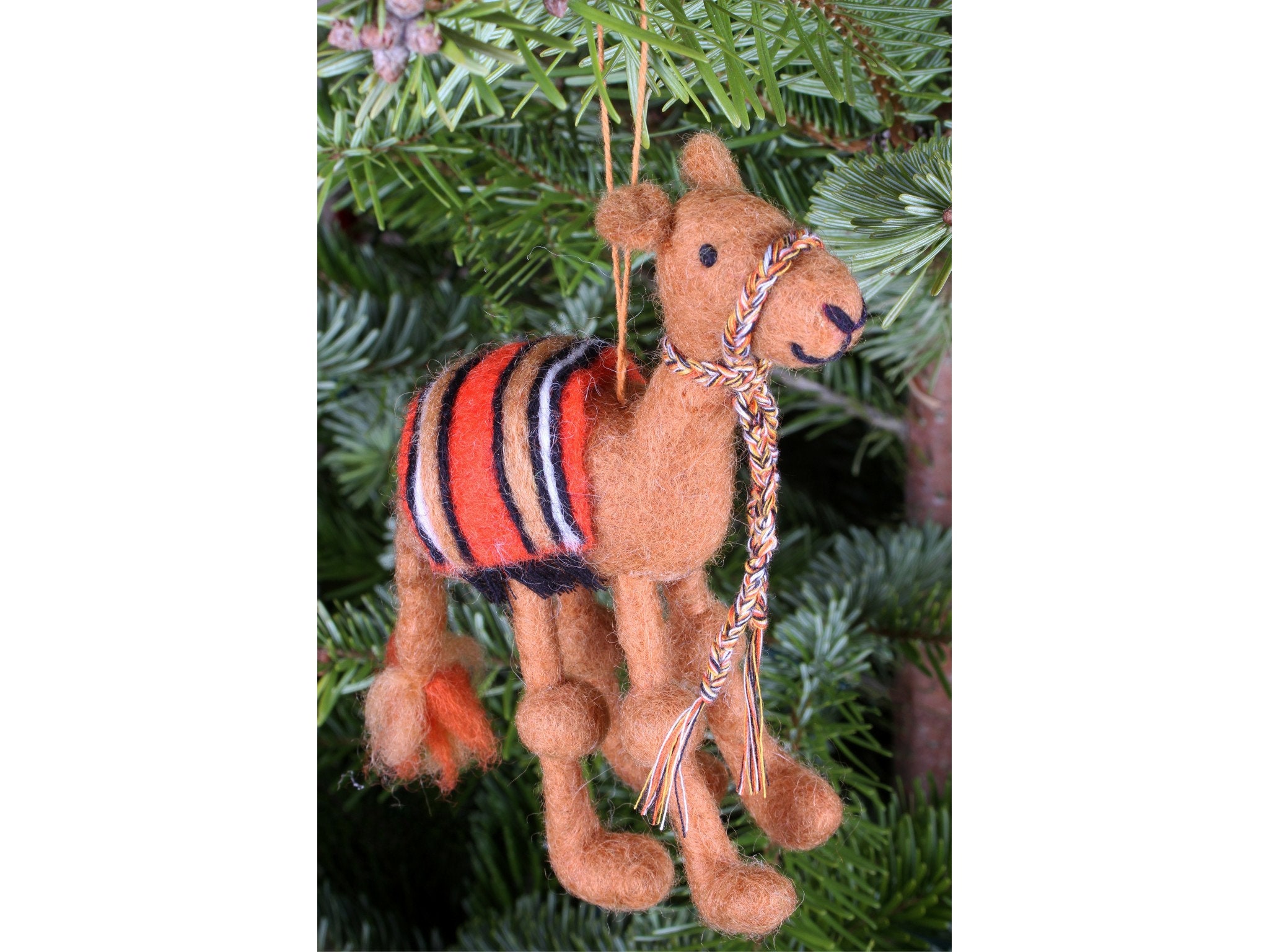 Hand Felted Camel Christmas Decoration 100% Wool Hanging - Etsy UK