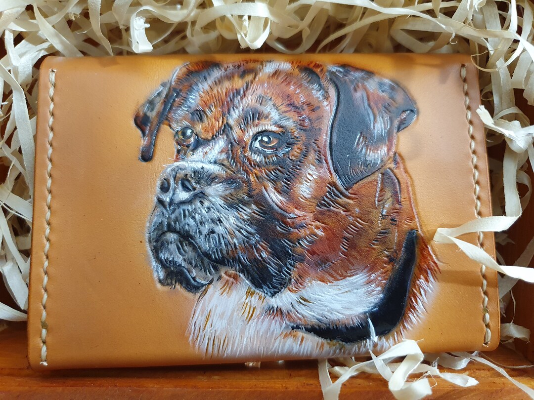 Dog Wallet, Small Leather Woman Wallet, Leather Dog Wallet, Slim Wallet ...