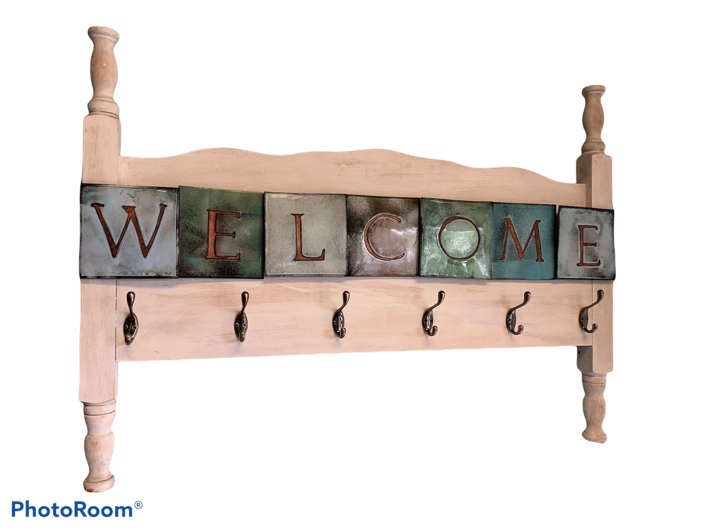 Welcome Sign Coat Hanger for Entry Way, Mud Room, Rustic Farm House ...