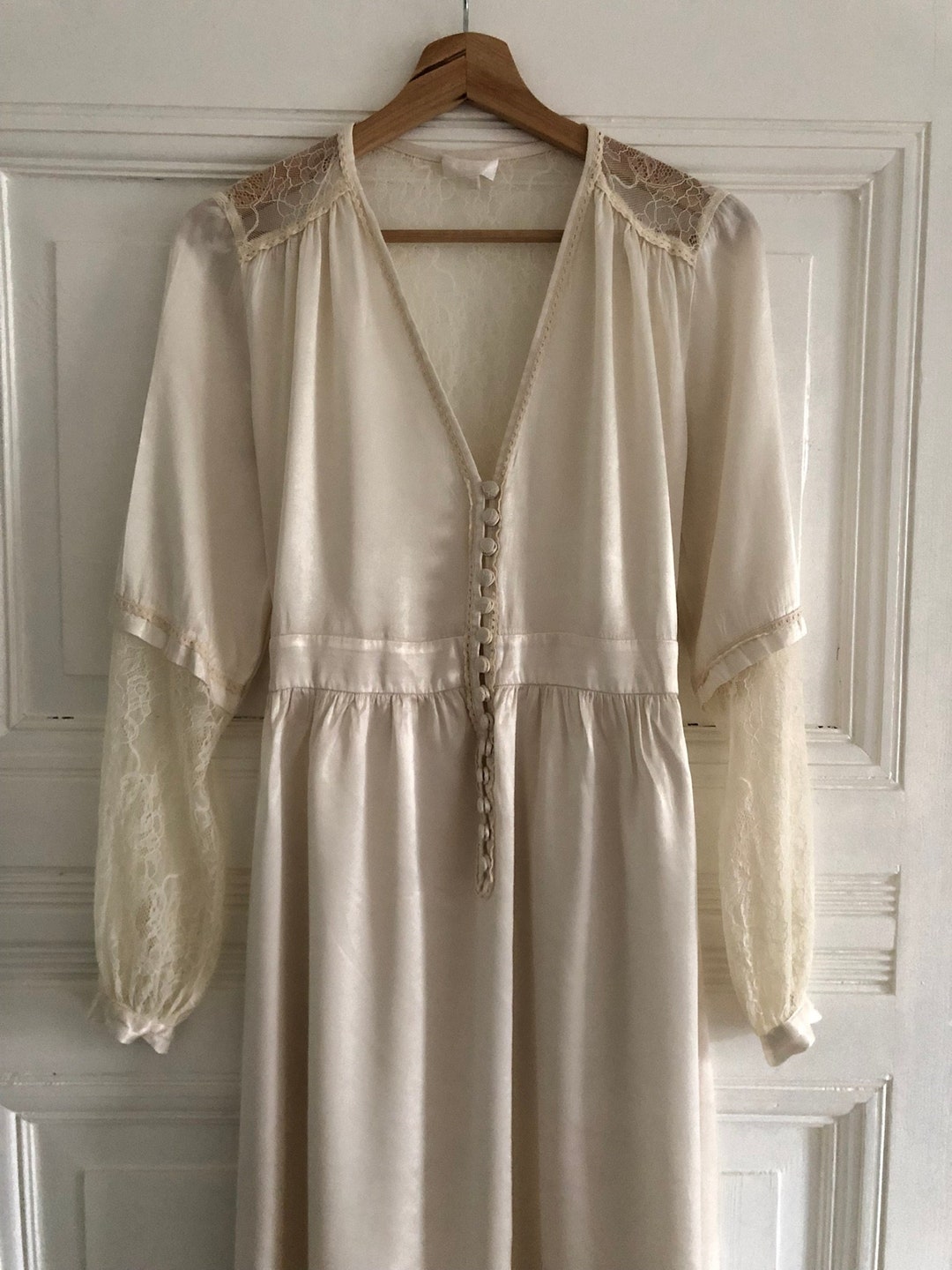 Ghost Lace Back Dress Cream White Viscose Midi Dress XS/S Size - Etsy