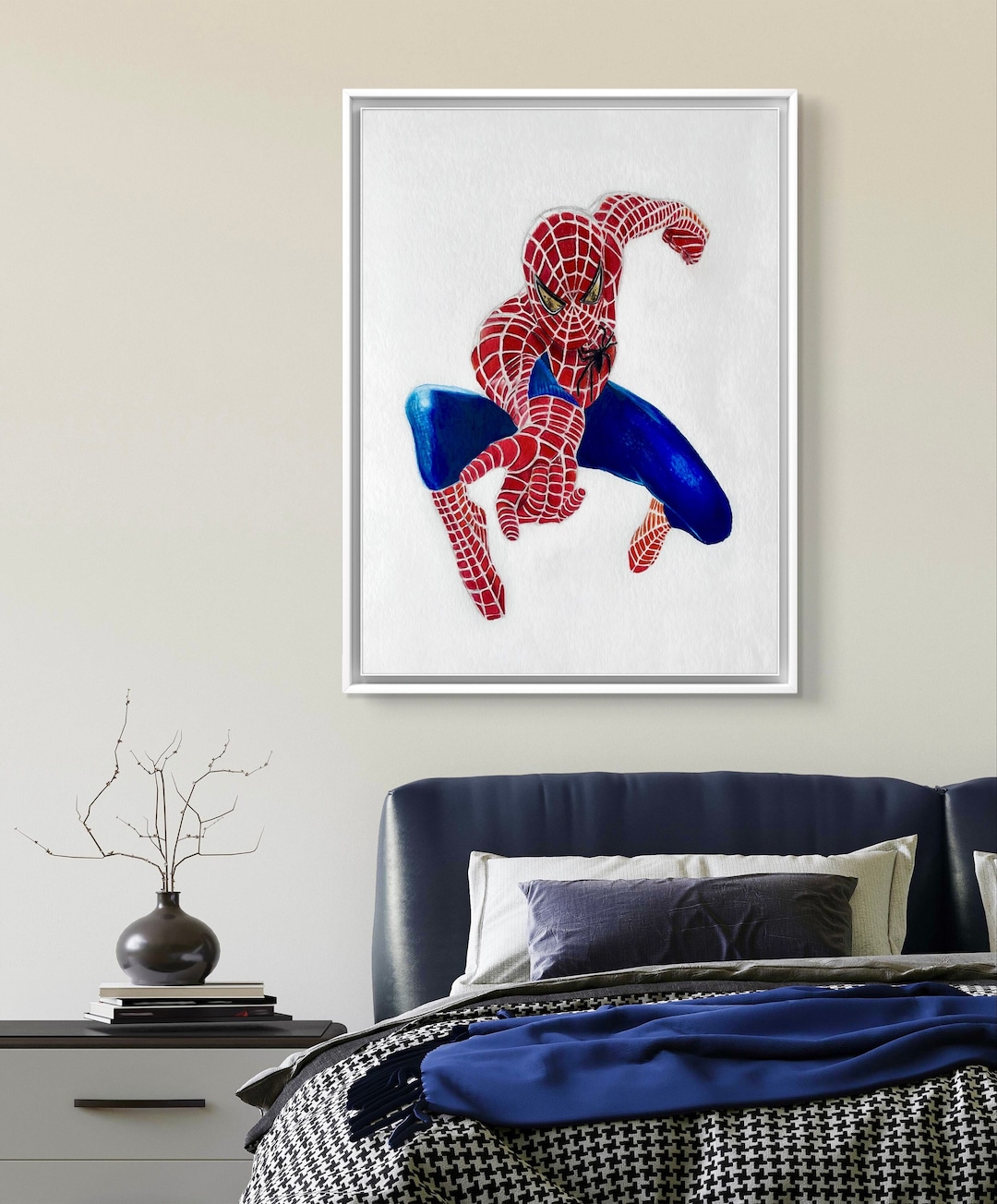 Spider-man Art Print, Pencil Drawing, Marvel Art Decor, Character Wall ...