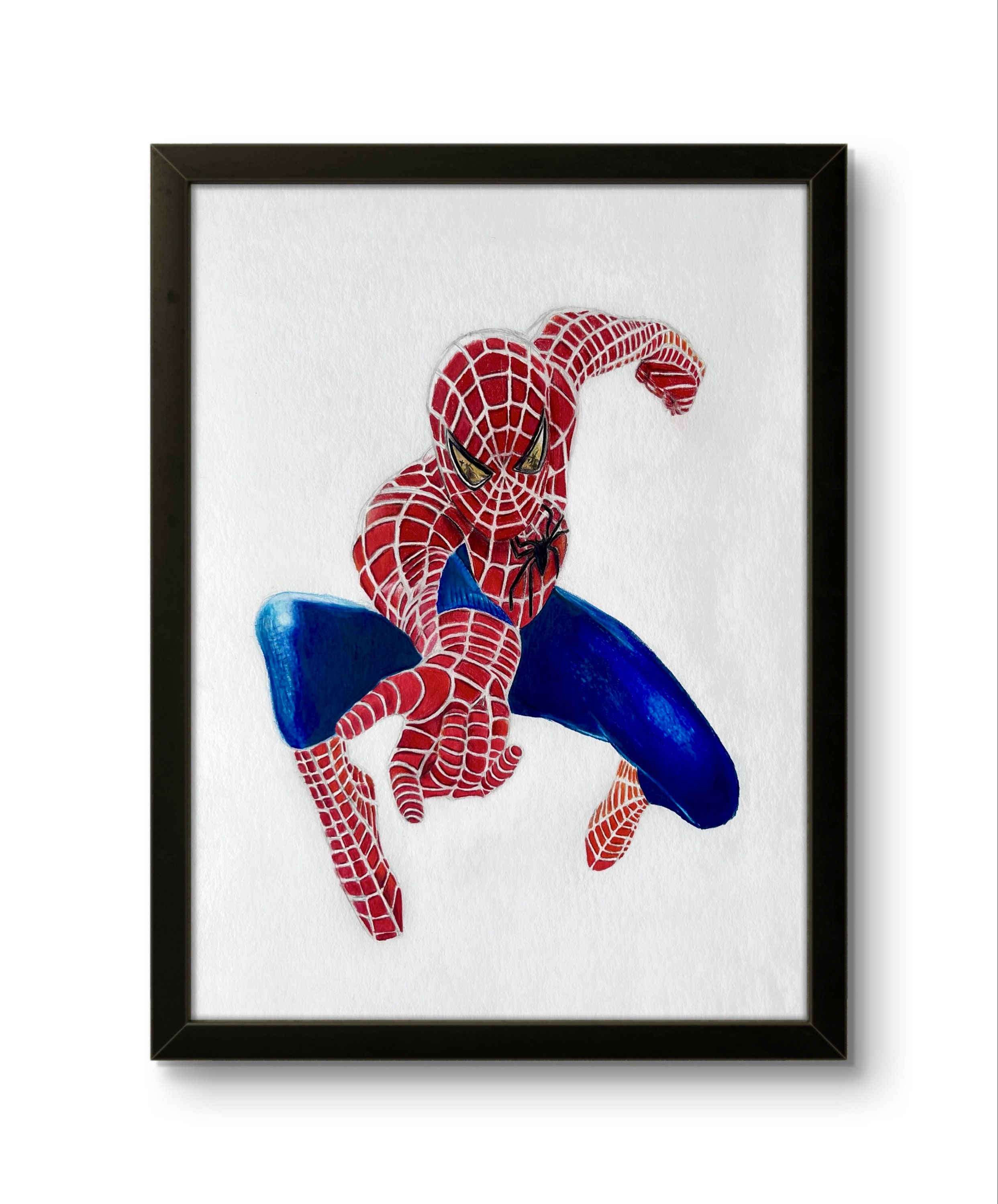 Spider-man Art Print, Pencil Drawing, Marvel Art Decor, Character Wall ...