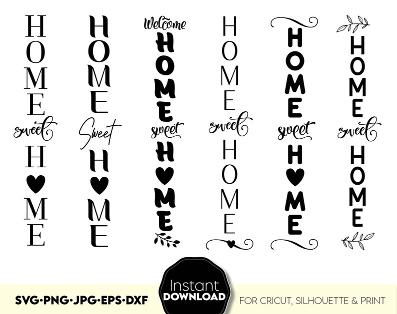 Vertical Sign Svg Bundle Home Sweet Home Svg Porch Sign Svg - Etsy