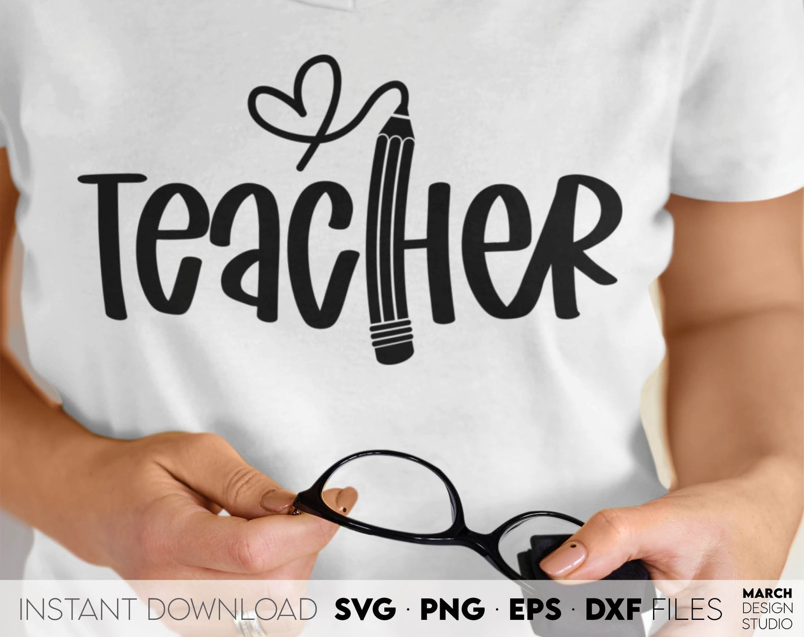 Loved Teacher SVG PNG DXF Teacher Heart Svg Best Teacher - Etsy