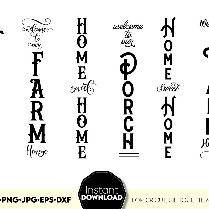 Vertical Welcome Svg - Etsy