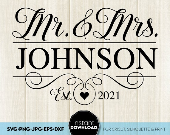 Embellishments Papercraft Wedding Svg Just Married svg Spilt Monogram ...