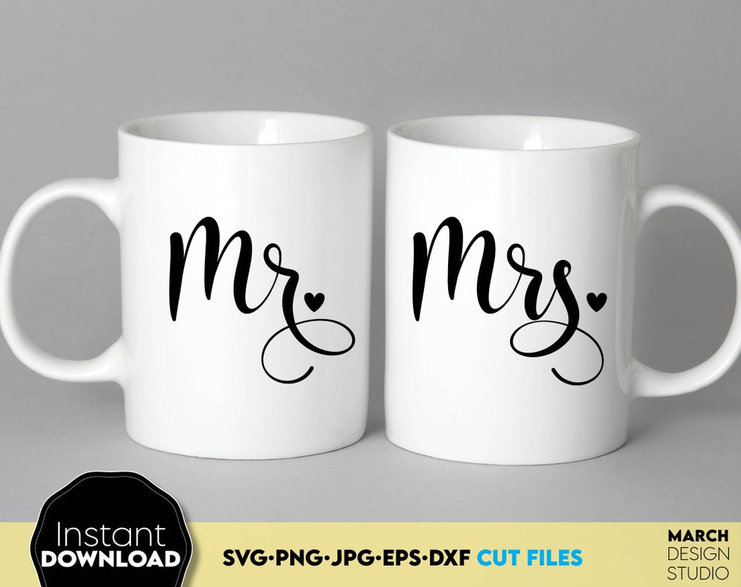 Mr and Mrs Script SVG Cut File, Wedding Decor, Romantic Calligraphy ...
