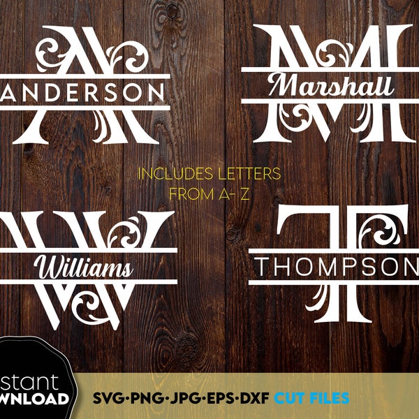 Last Name Monogram - Etsy