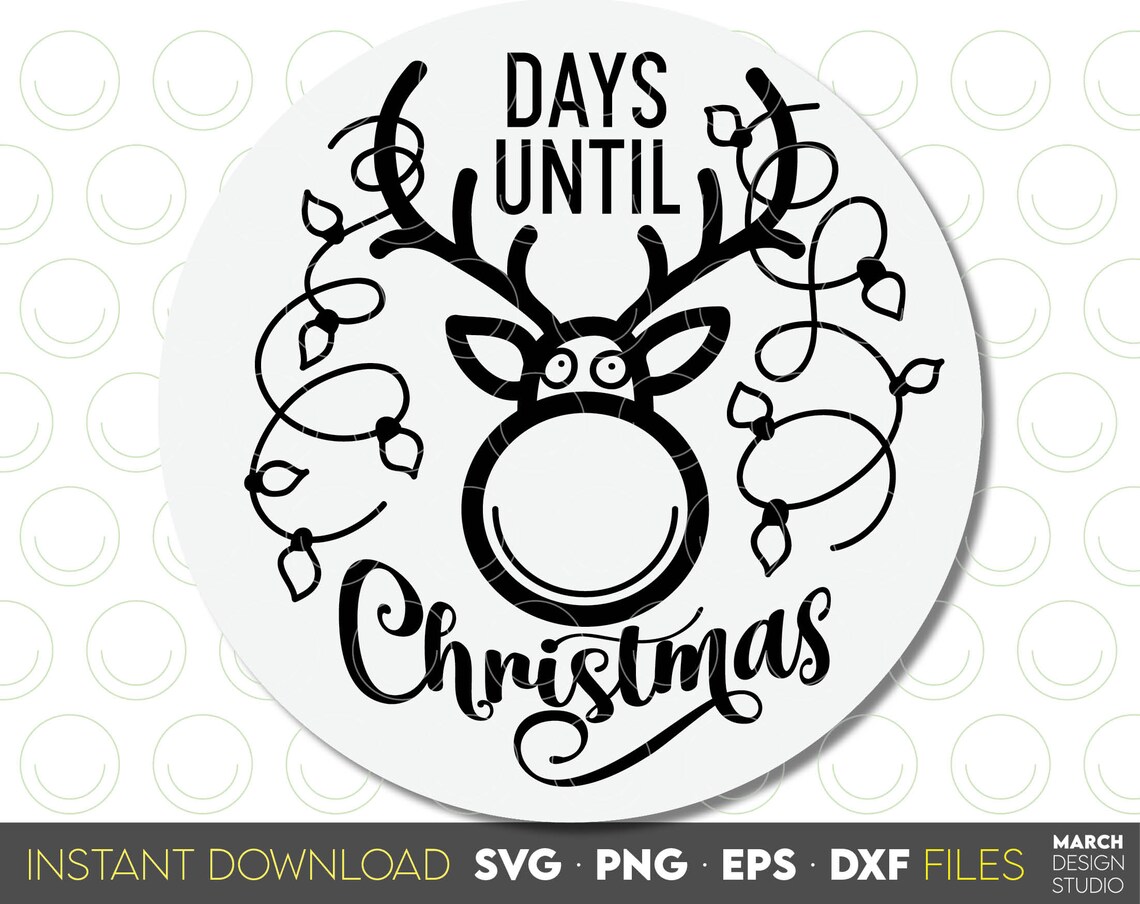 The Rudolph Christmas Countdown Chalkboard SVG Days Till - Etsy