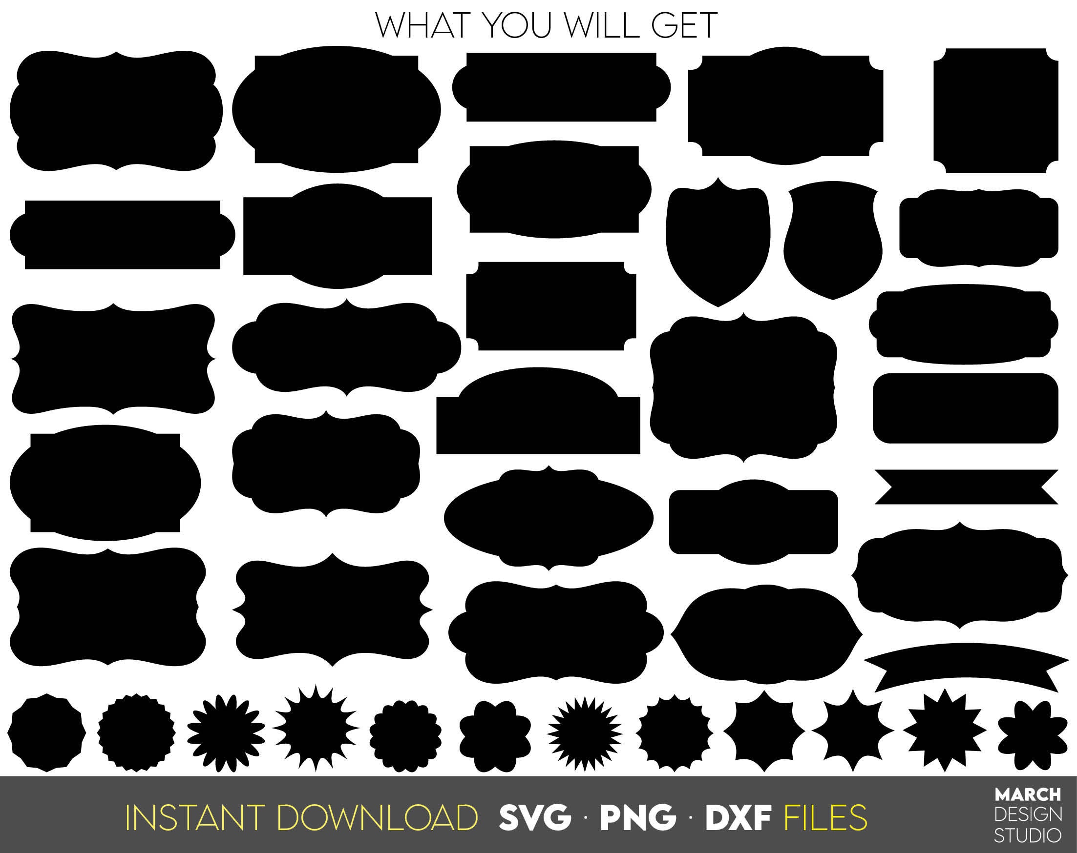 Name Tag Svg Custom Label Svg Shapes Svg Plaque Svg Frames - Etsy Finland