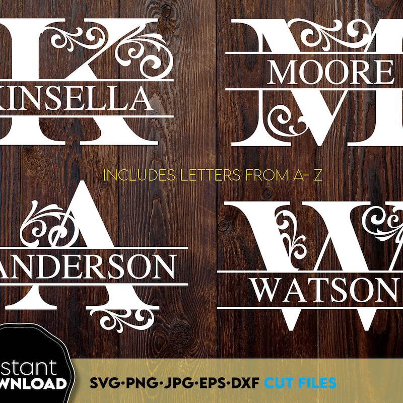 Split Letters Svg - Etsy