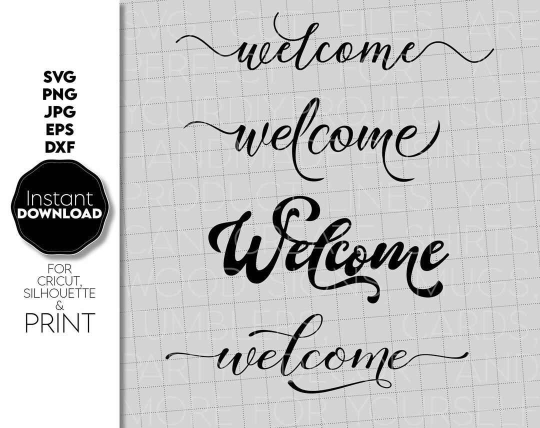 Welcome Font Cursive Svg Png Welcome Lettering Svg Png Welcome Script ...