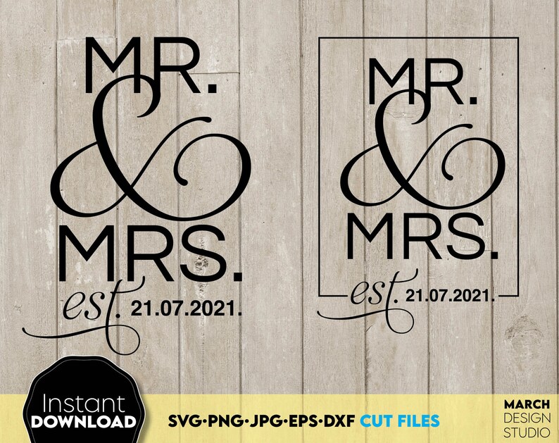 Mr and Mrs SVG Mr and Mrs Shirts SVG Mr & Mrs SVG Wedding - Etsy