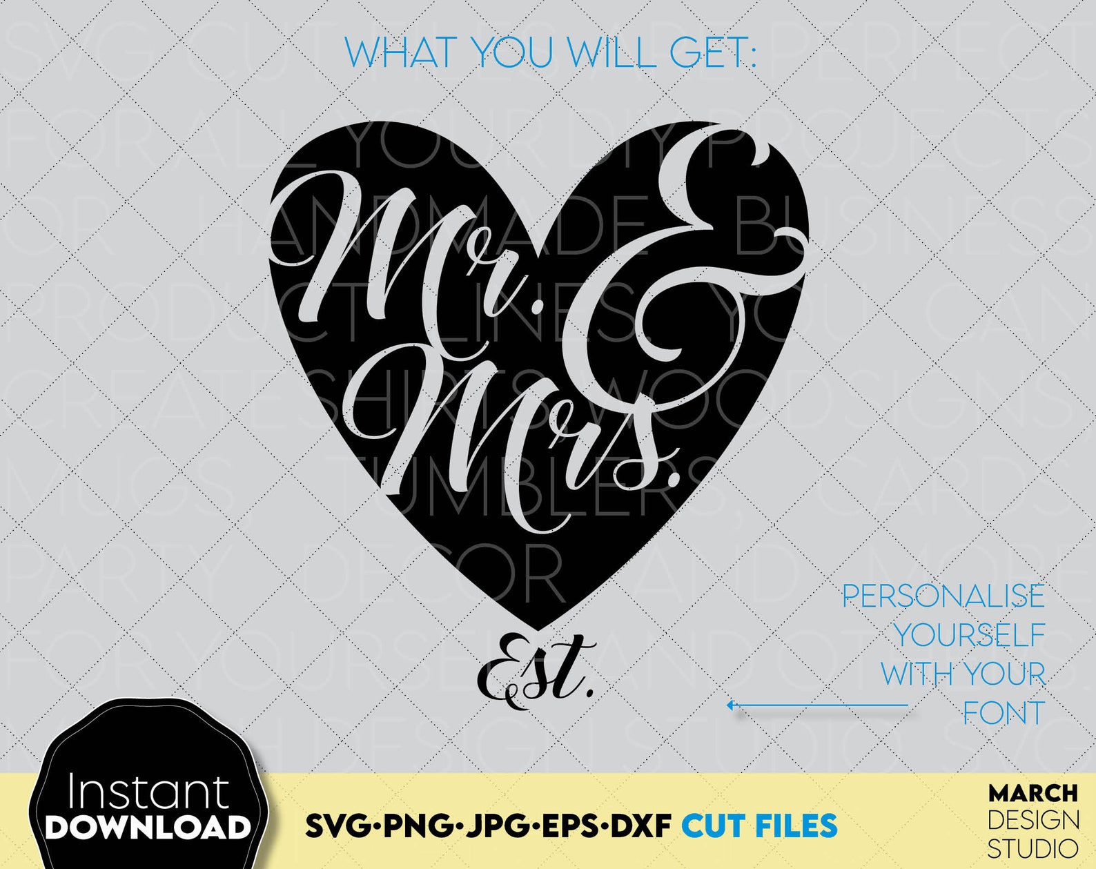 Mr and Mrs SVG Design | Wedding Anniversary Gift (digital Download) - Etsy