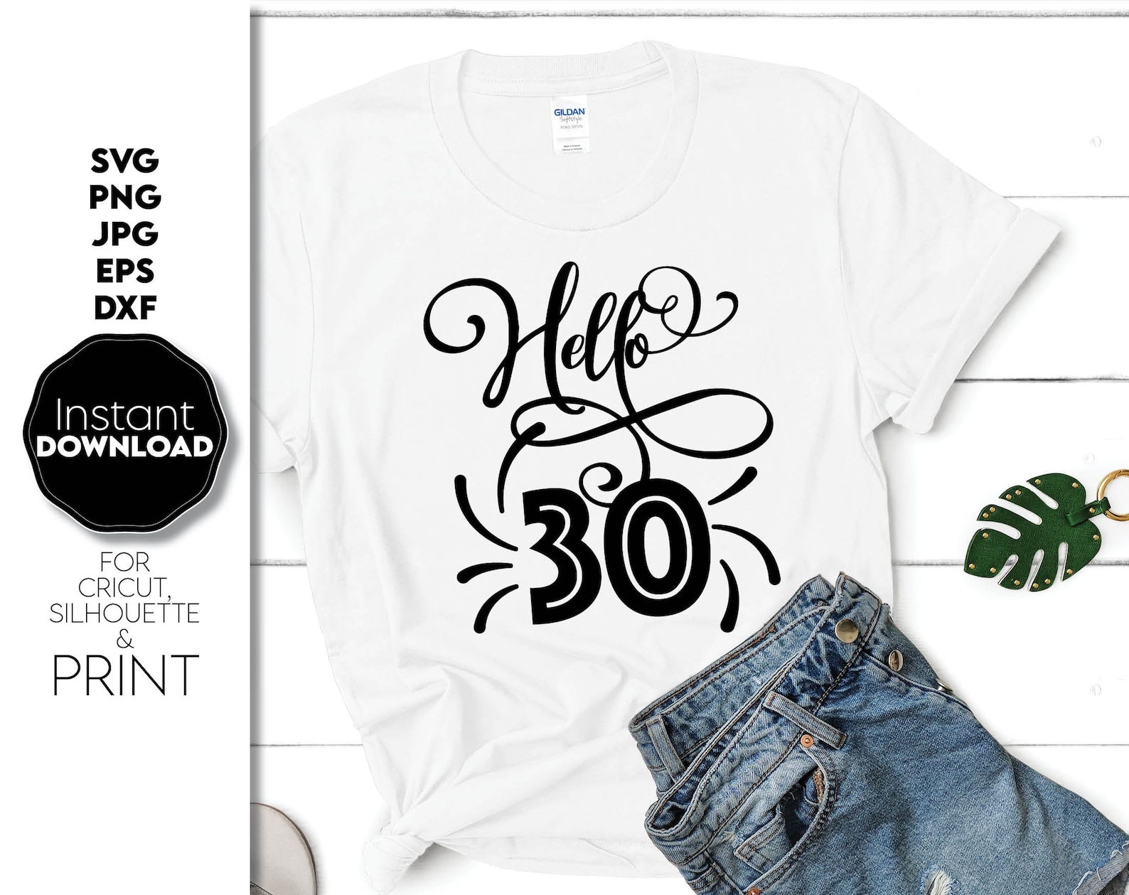 Hello Thirty Svg Png 30th Birthday Svg 30th Birthday Shirt - Etsy