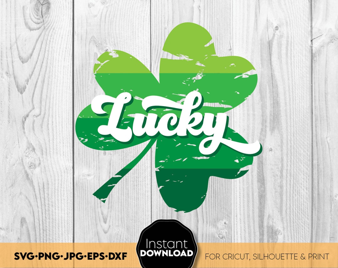 Lucky Shamrock SVG: St. Patrick's Day Irish Clover Design (digital ...