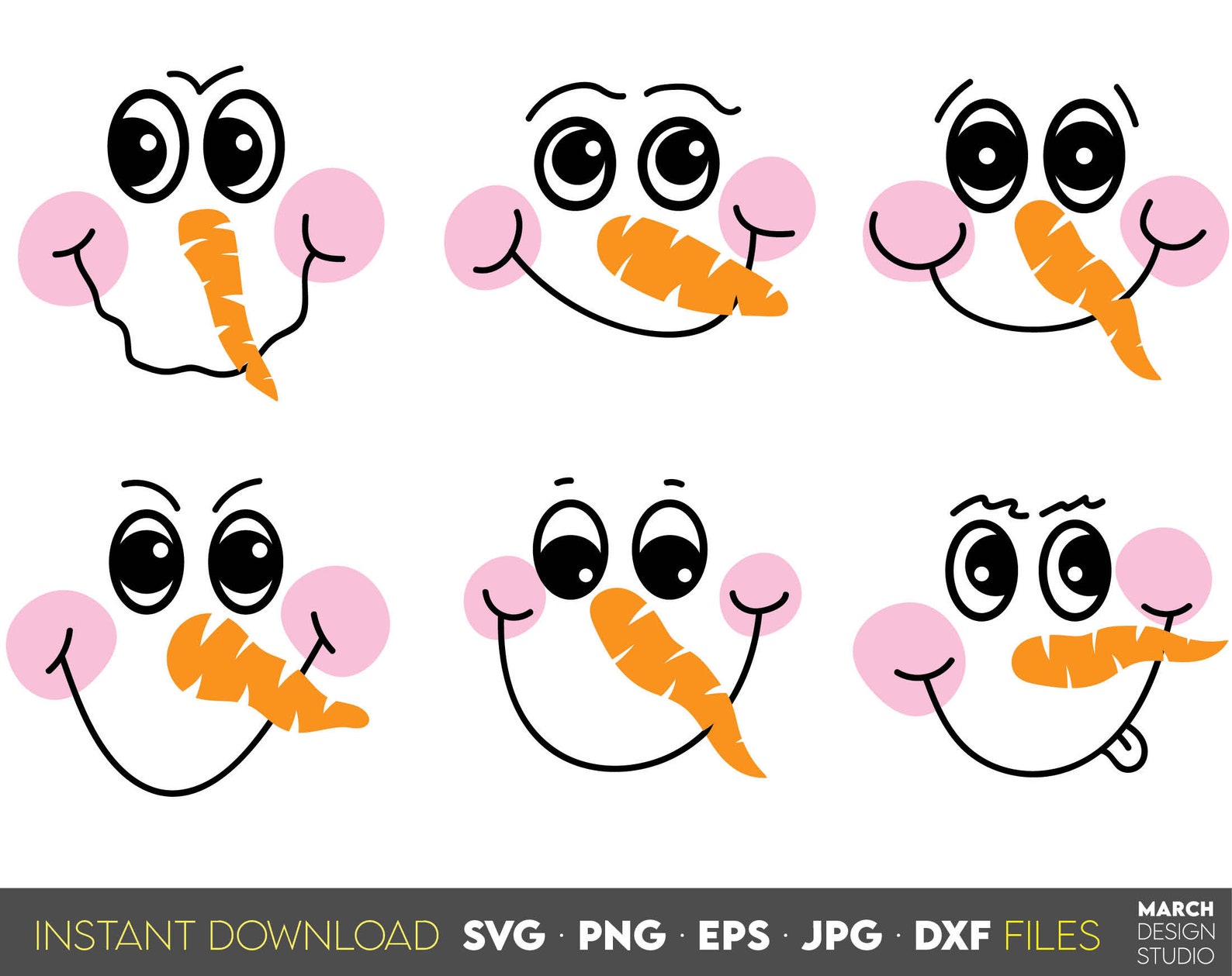 Snowman Face SVG Christmas Snowman SVG Winter Holiday - Etsy