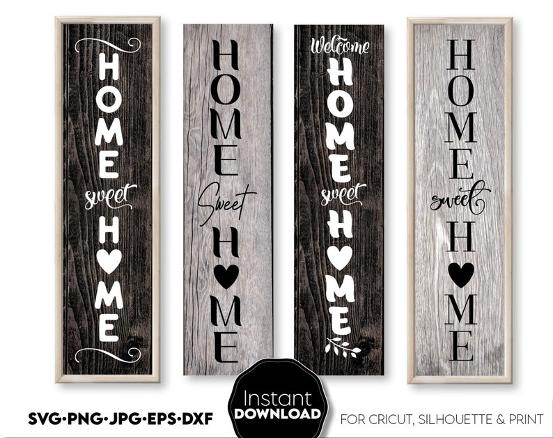 Vertical Sign Svg Bundle Home Sweet Home Svg Porch Sign Svg - Etsy