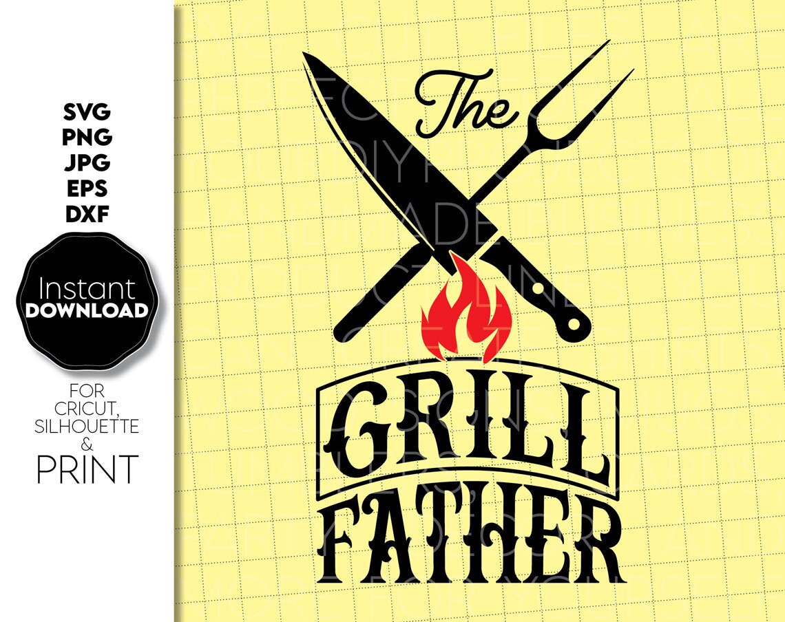 The Grill Father SVG Grill Master SVG BBQ Master Svg - Etsy