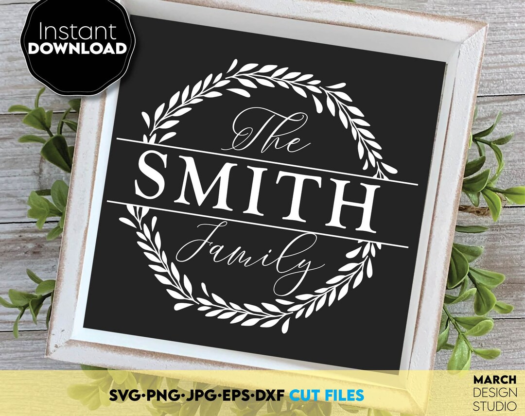 Last Name Monogram Svg, Personalized Name Svg, Monogram Last Name Svg ...