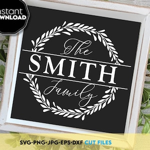 Last Name Monogram Svg, Personalized Name Svg, Monogram Last Name Svg ...