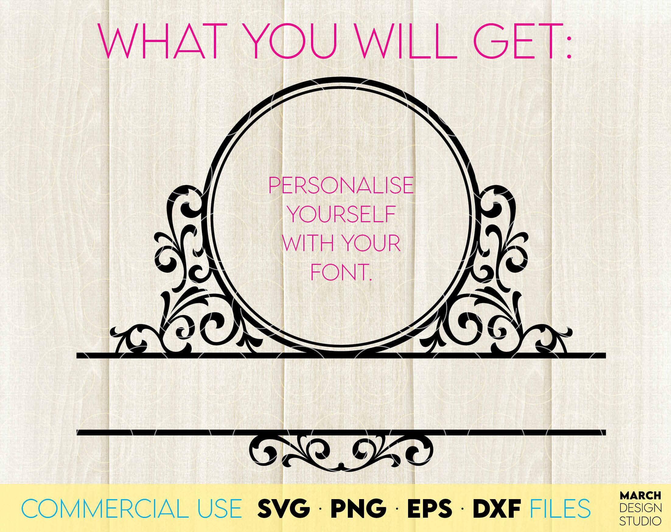 Monogram Frame SVG Split Monogram SVG Family Sign Svg - Etsy