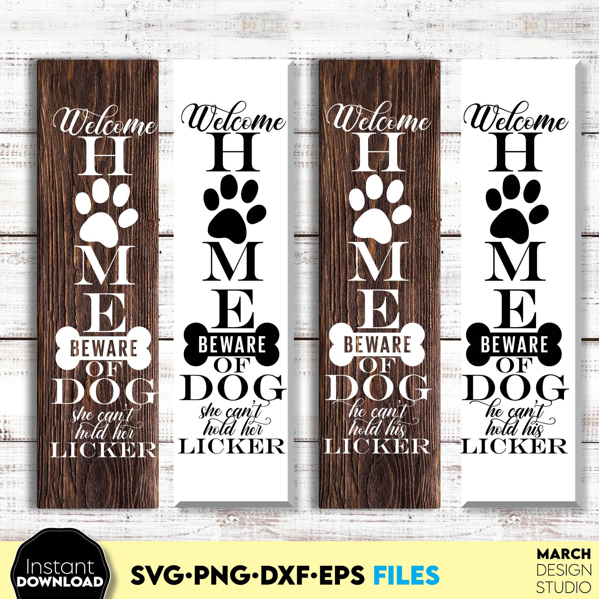 Dog Welcome Sign SVG: Farmhouse Porch Decor, Digital Files - Etsy Canada
