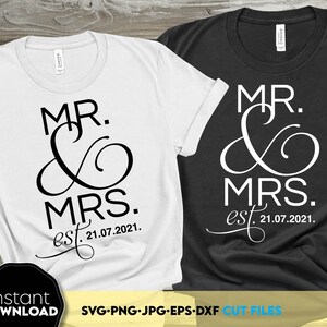 Mr and Mrs SVG, Mr and Mrs Shirts SVG, Mr & Mrs SVG, Wedding Shirts Svg ...