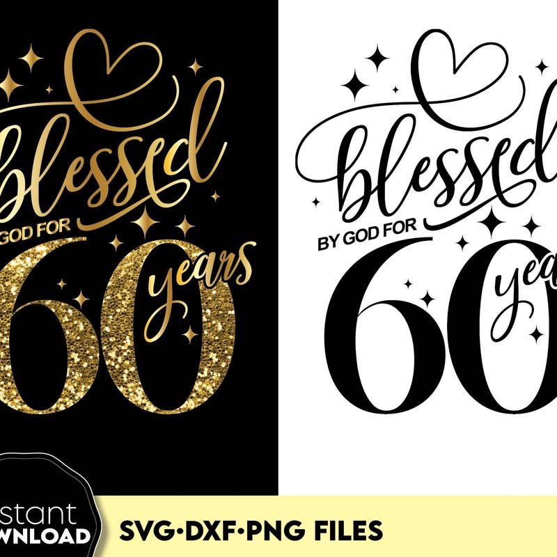 60 Years Svg - Etsy