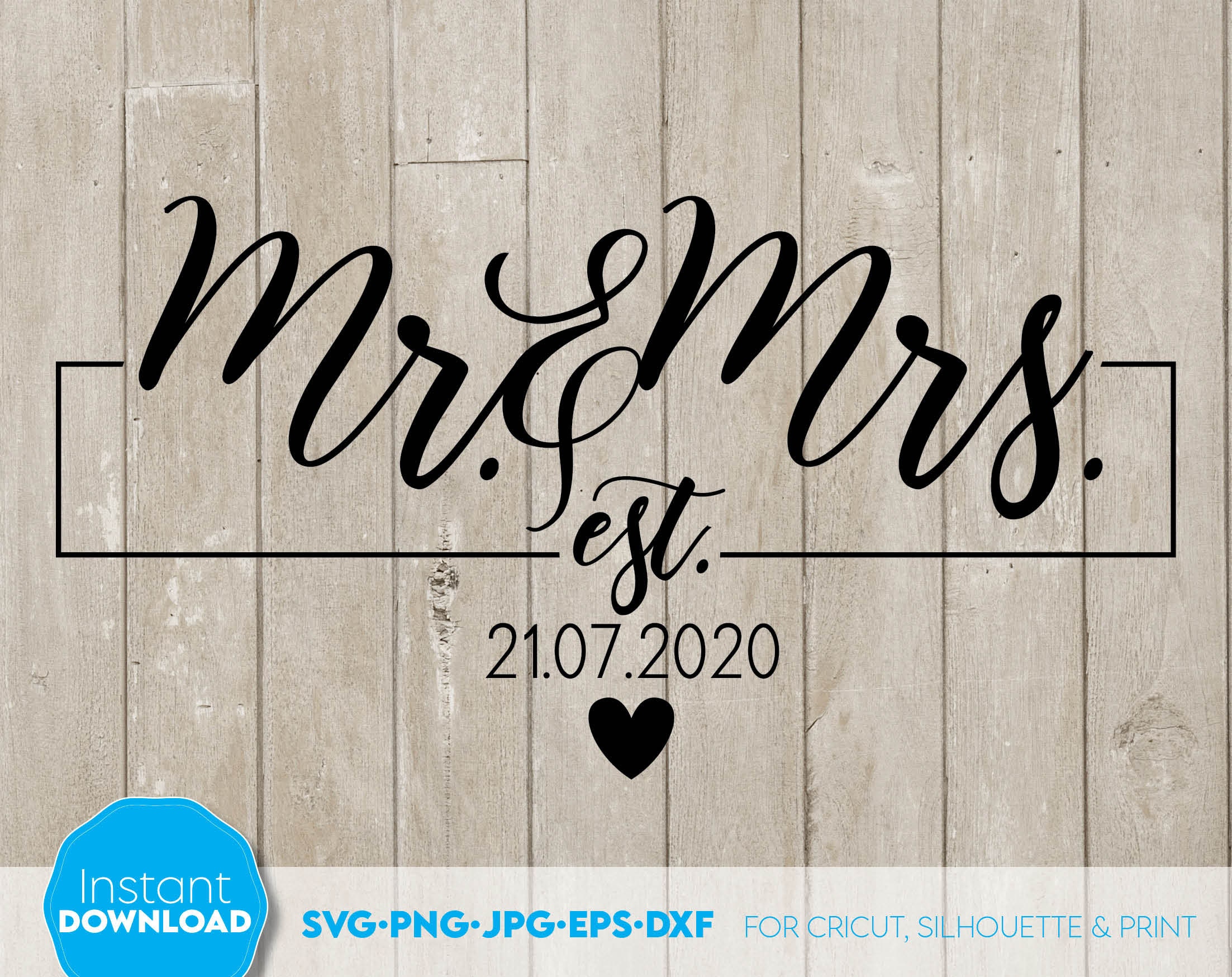 Mr and Mrs Sign Svg Mr & Mrs Svg Wedding Sign Svg Just - Etsy